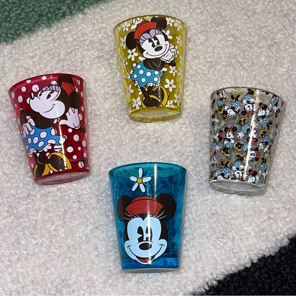 Disney | Dining | Disney Minnie Mouse Assorted Shot Glassware Set Of ...